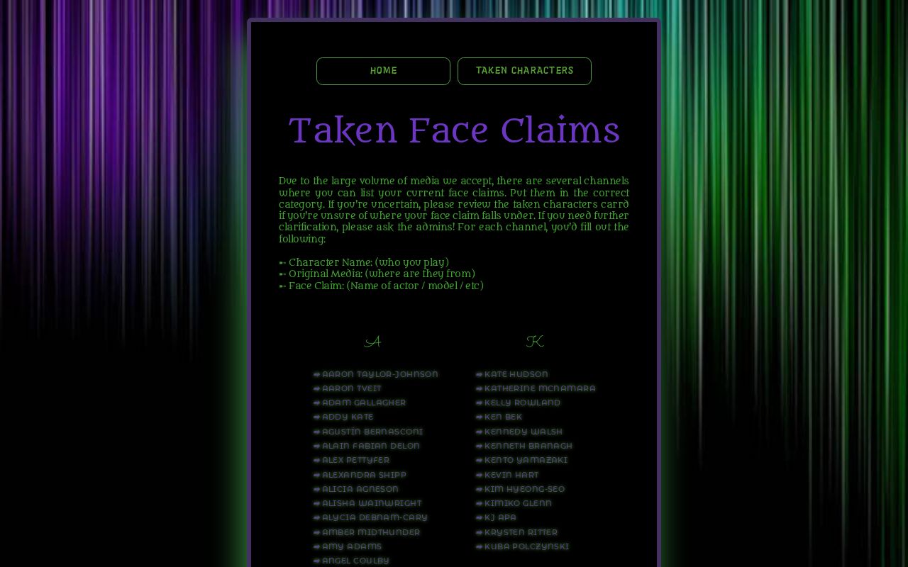 Blackheart // Face Claims.